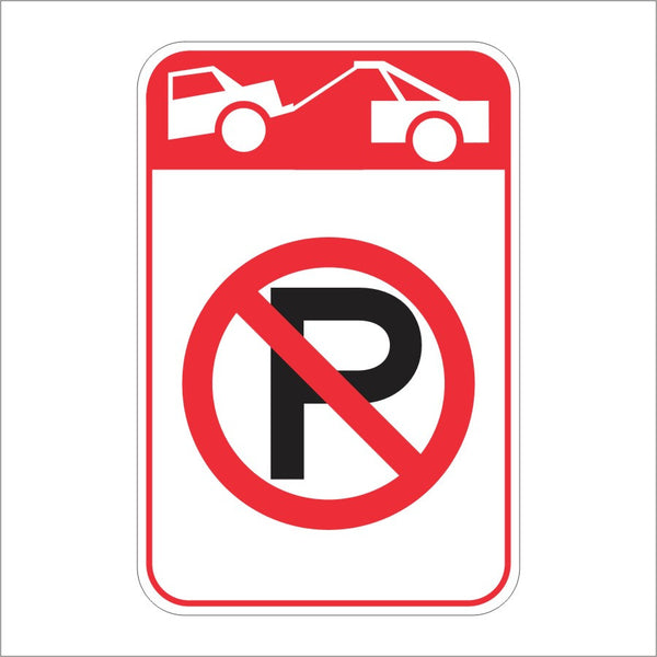 R26K (CA) NO PARKING TOW-AWAY (SYMBOL) SIGN – Main Street Signs, Athaco ...