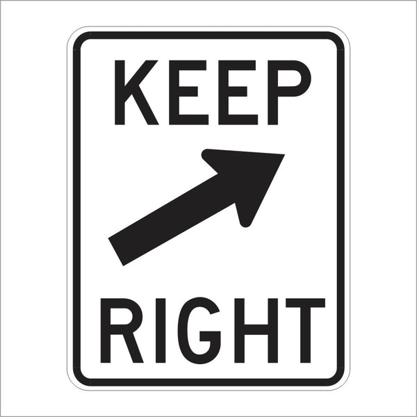 R4-7B KEEP RIGHT SIGN – Main Street Signs, Athaco Inc.