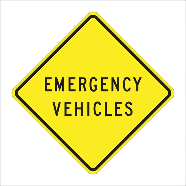 SW52(CA) EMERGENCY VEHICLES SIGN – Main Street Signs, Athaco Inc.